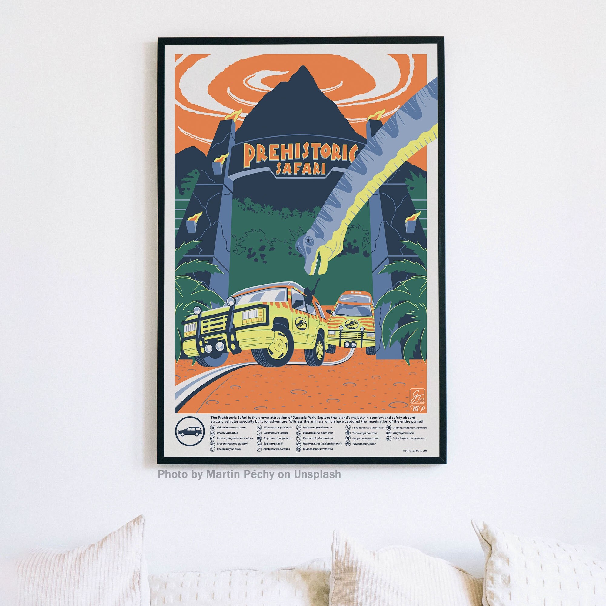 Prehistoric Safari Jurassic Park Poster Art Print - Etsy