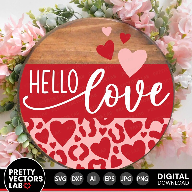Valentine Leopard Door Sign - Etsy