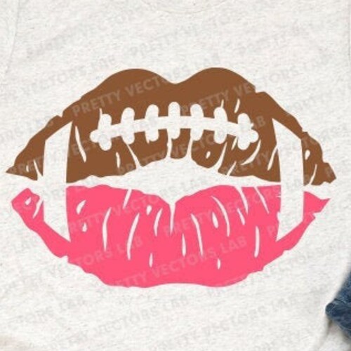 Football Lips Svg Grunge Football Svg Cheerleader Svg Cheer - Etsy