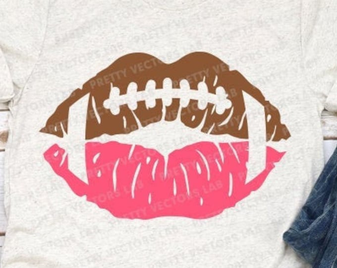 Football Lips Svg Grunge Football Svg Cheerleader Svg Cheer - Etsy