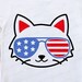 Patriotic Cat Svg 4th of July Svg USA Kitten With Sunglasses - Etsy