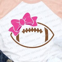 Football With Bow Svg, Football Svg, Girls Cut Files, Cheer Sister Svg ...