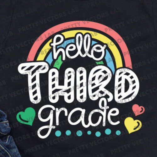 Hello Third Grade Svg Back to School Svg 3rd Grade Svg - Etsy