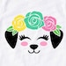 Puppy Face Svg, Cute Dog With Flowers Svg, Girls Svg Dxf Eps Png ...