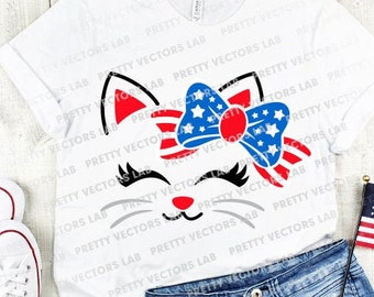 Patriotic Cat Png | Etsy
