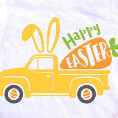 Happy Easter Svg Easter Truck Svg Easter Cut Files Vintage - Etsy