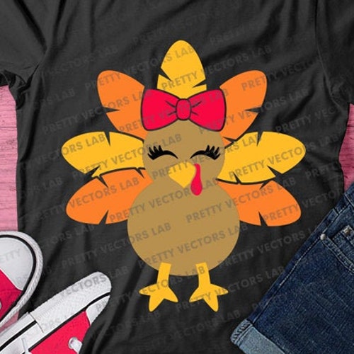 Girl Turkey Svg Thanksgiving Svg Dxf Eps Png Fall Cut Files - Etsy