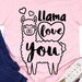 Valentine Llama Svg Llama Love You Svg Valentine's Day | Etsy