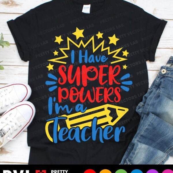 Superhero Teacher Svg - Etsy