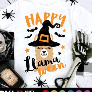 Happy Llamaween Svg Halloween Llama Cut Files Funny | Etsy