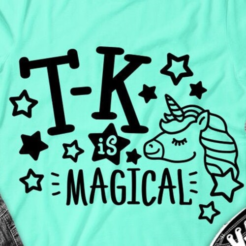 TK is Magical Svg Back to School Cut Files Unicorn Svg - Etsy