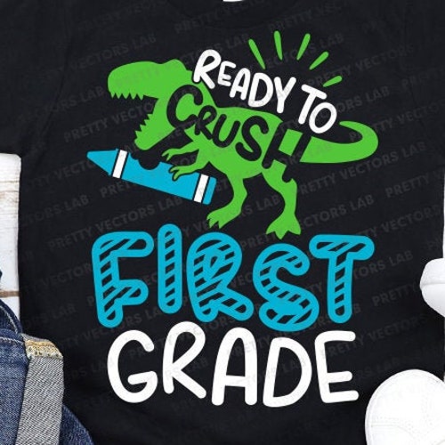 Ready to Hit First Grade Svg Boy 1st Grade Back to School - Etsy