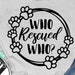 Who Rescued Who Svg, Rescue Mom Svg, Dog Lover, Rescued Dog Clipart ...