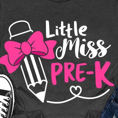 Little Miss Pre-k Cutie Svg Back to School Svg Pre-k Shirt - Etsy
