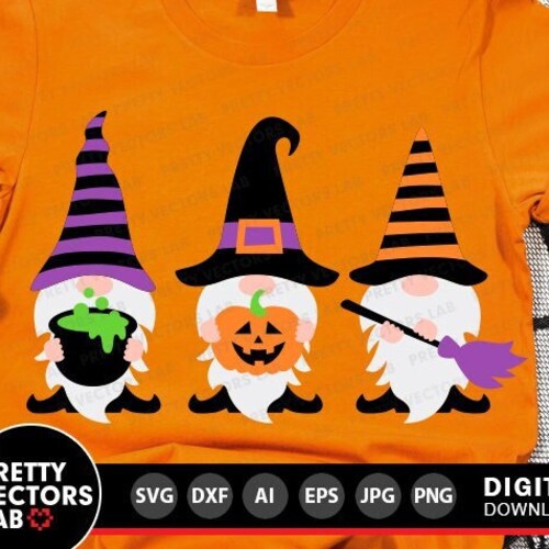 Halloween Gnomes Svg Halloween Svg Fall Cut Files Gnome - Etsy