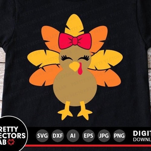 Turkey Svg Girl Boy Turkey Svg Thanksgiving Svg Dxf Eps Png - Etsy