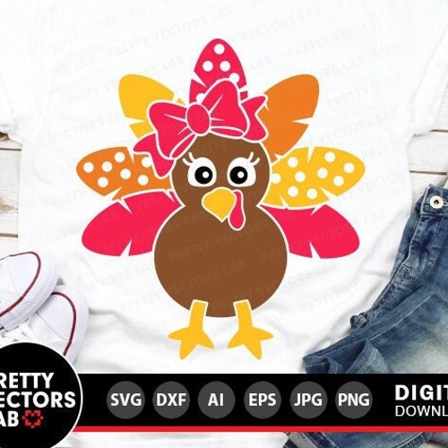 Girl Turkey Svg Thanksgiving Svg Dxf Eps Png Fall Cut Files - Etsy