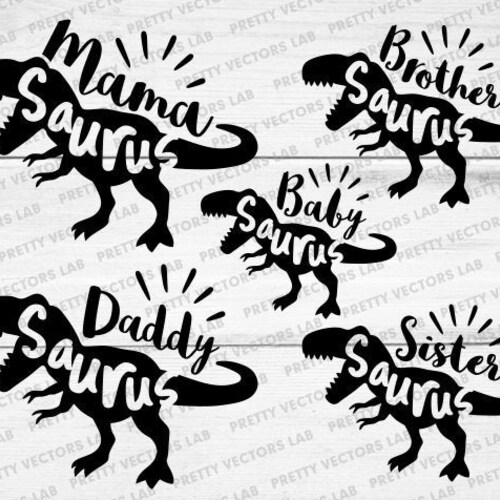 Sister Saurus Svg T-rex Dinosaur Svg Birthday Svg Svg Dxf | Etsy