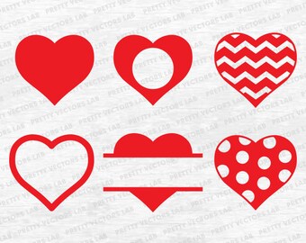 Chevron hearts | Etsy