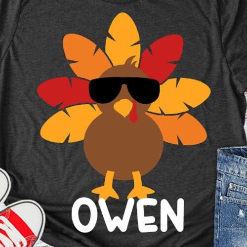 Cool Turkey Svg Boy Thanksgiving Svg Dxf Eps Png Cute Fall | Etsy