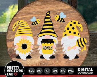 Bee Gnome Svg Spring Gnomes Cut Files Summer Gnomes Svg Dxf Eps Png ...