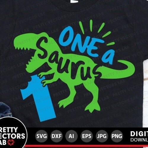 One-a-saurus First Birthday One Dinosaur Triceratops SVG - Etsy