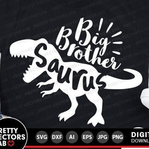 Big Brother Saurus Svg T-rex Dinosaur Svg Big Bro Svg Dxf - Etsy