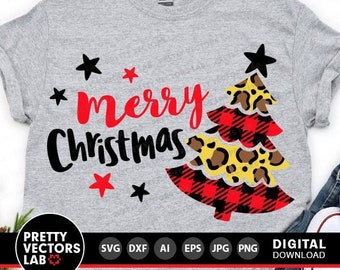 Christmas Tree SVG, Merry Christmas Bundle SVG, Leopard Pattern ...