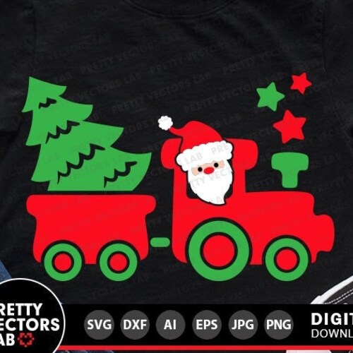 Christmas Train Svg Santa Svg Christmas Tree Svg Dxf Eps - Etsy