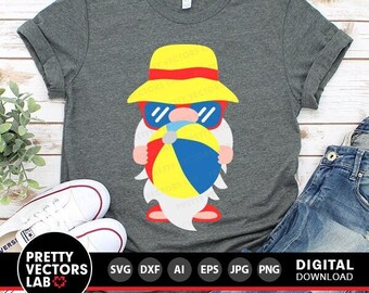Gnomes SVG Beach Gnome SVG Summer Gnome SVG Files for - Etsy