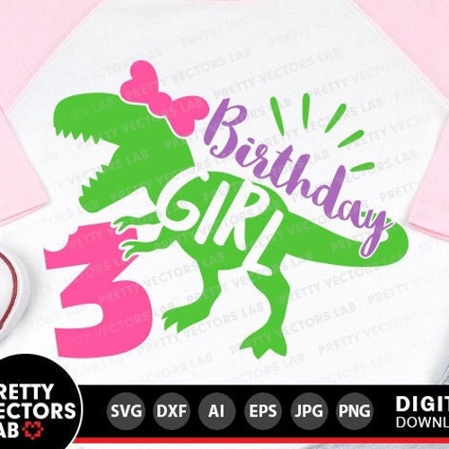 Girl Three Rex Svg Birthday Squad Svg 3rd Birthday Svg - Etsy Canada