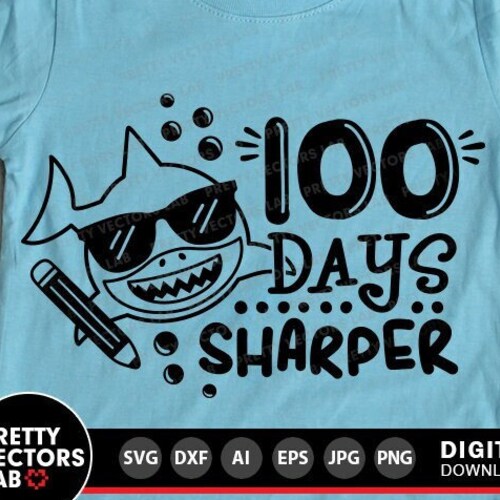 100 Days Sharper Svg 100th Day of School Svg Dxf Eps Png - Etsy