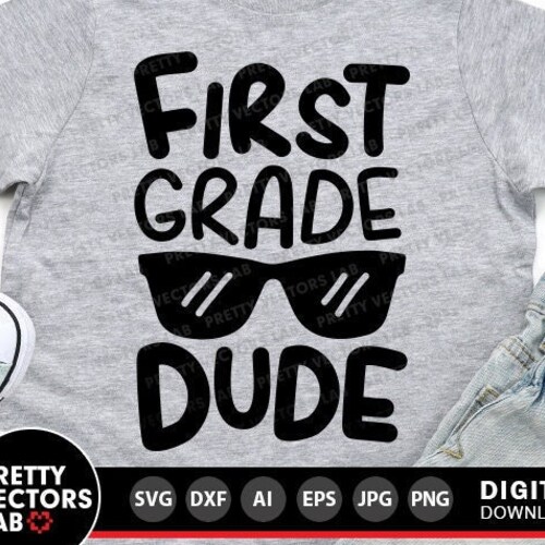First Grade Dude Svg Back to School Svg 1st Grade Svg - Etsy