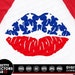 Patriotic Lips Svg 4th of July Cut Files American Flag Lips - Etsy