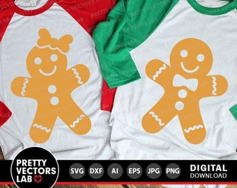 Gingerbread Couple Svg - Etsy