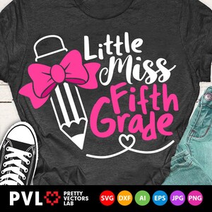 Little Miss Fifth Grade Svg Back to School Svg 5th Grade | Etsy