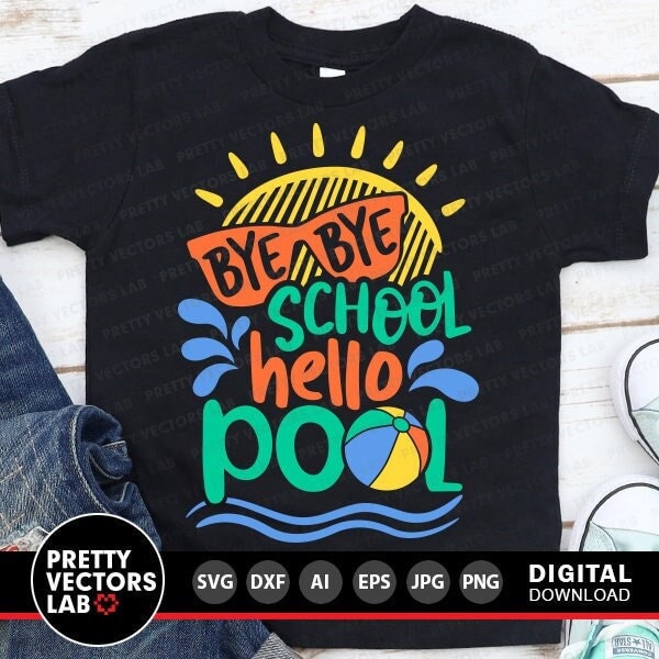 Bye Bye School Hello Summer Svg - Etsy