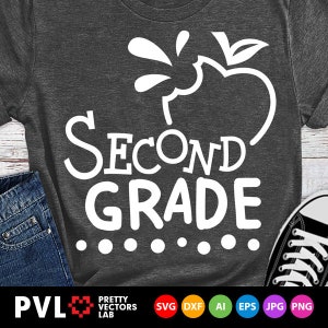 Second Grade Svg Back to School Svg 2nd Grade Svg Dxf Eps | Etsy