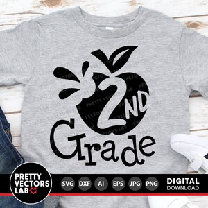Second Grade Svg, Back to School Svg, 2nd Grade Svg, Dxf, Eps, Png ...