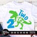 Two Rex Svg, 2nd Birthday Svg, Dinosaur Birthday Svg Dxf Eps Png ...