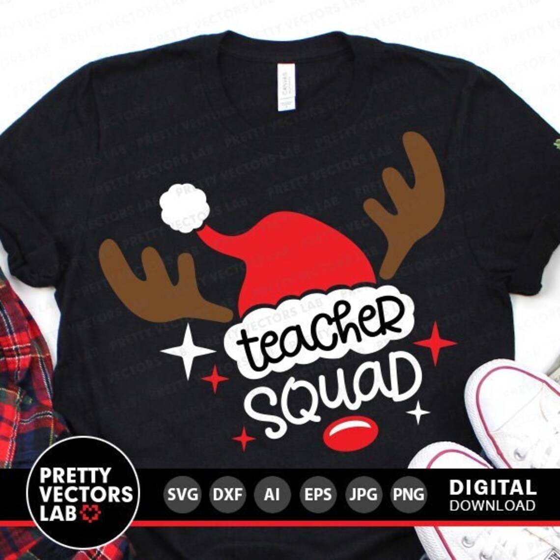 Teacher Squad Svg Christmas Svg Reindeer Svg Teacher Cut - Etsy