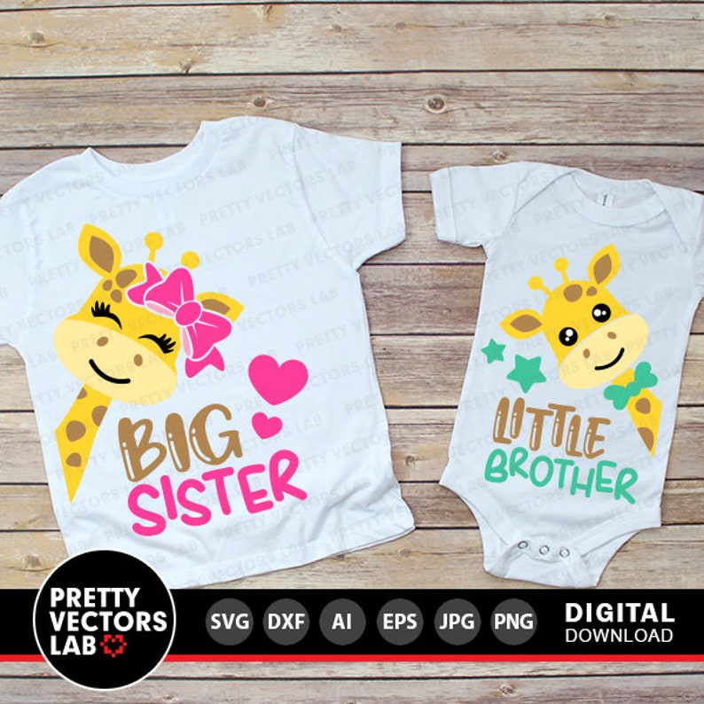 Hermana mayor Svg, Hermano pequeño Svg, Jirafas Archivos de corte ...