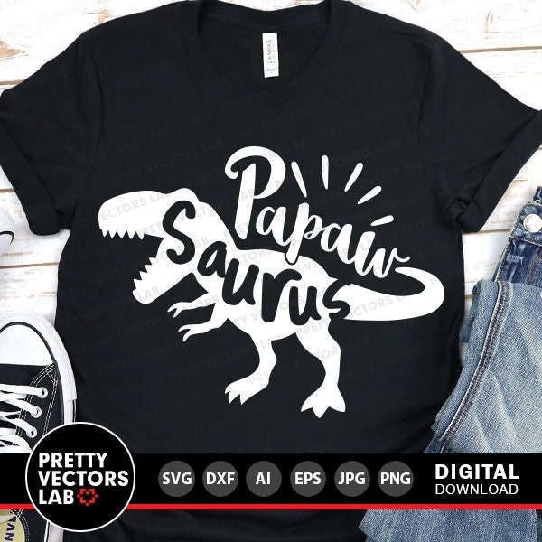 Papaw Saurus Svg, T-rex Dinosaur Svg, Dinosaur Svg Dxf Eps Png, Dino ...