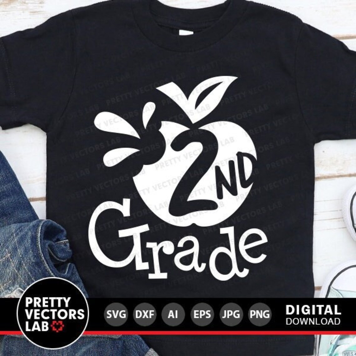 Second Grade Svg, Back to School Svg, 2nd Grade Svg, Dxf, Eps, Png ...
