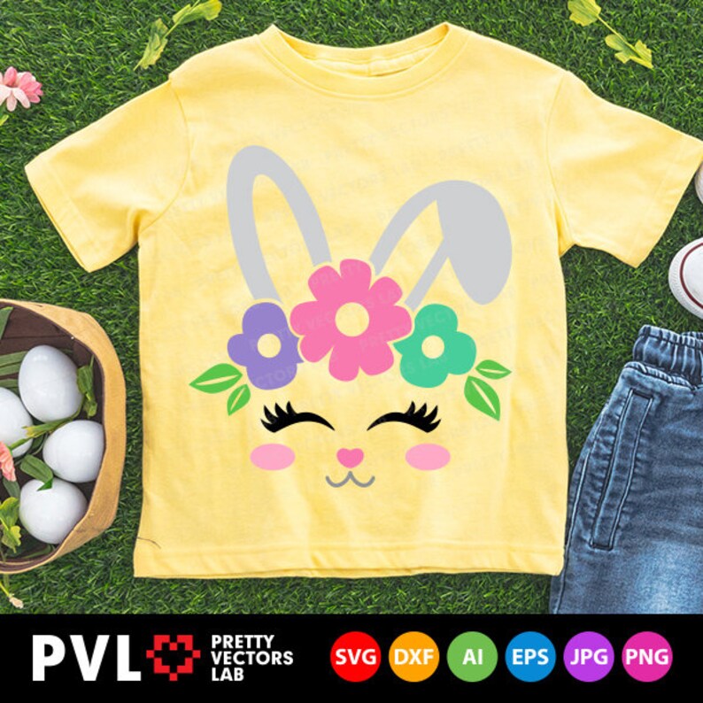 Bunny Svg Easter Svg Girl Bunny Face Svg Dxf Eps Png - Etsy