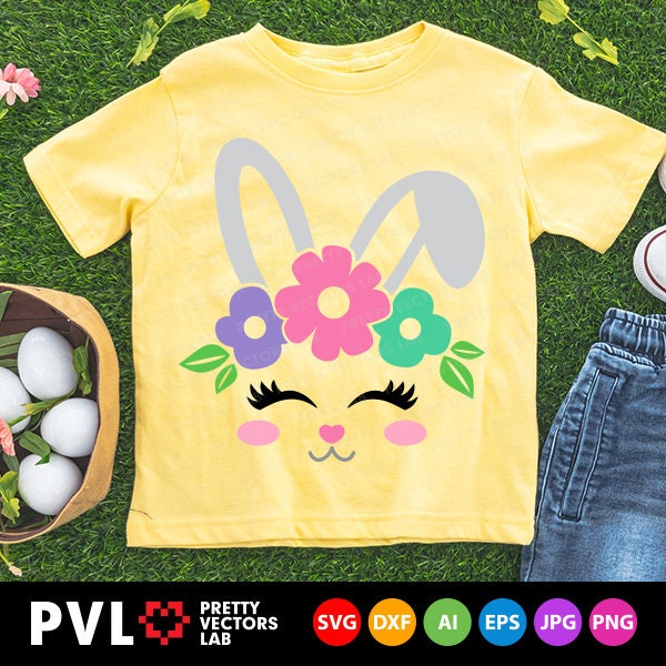 Bunny Svg Easter Svg Girl Bunny Face Svg Dxf Eps Png - Etsy