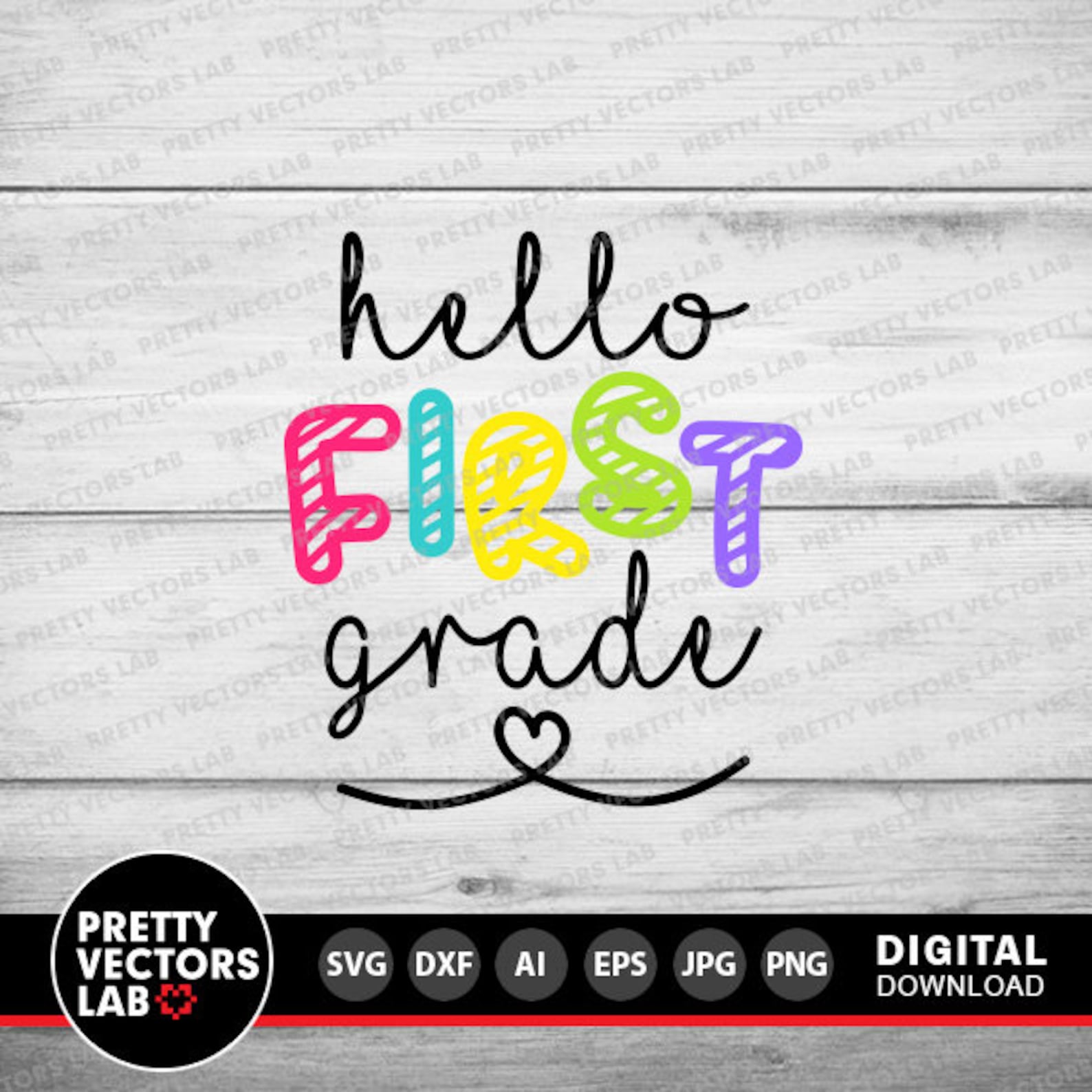 Hello First Grade Svg Back to School Svg 1st Grade Svg - Etsy