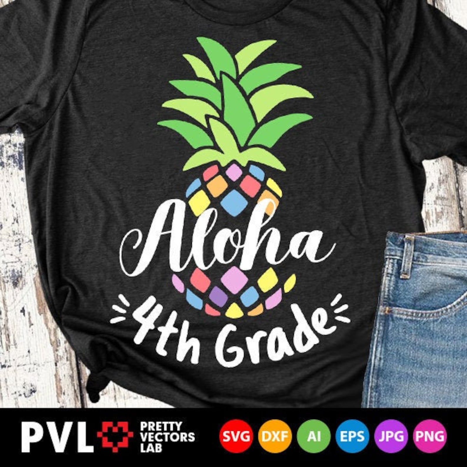 Aloha 4th Grade Svg Back to School Svg Fourth Grade Svg | Etsy