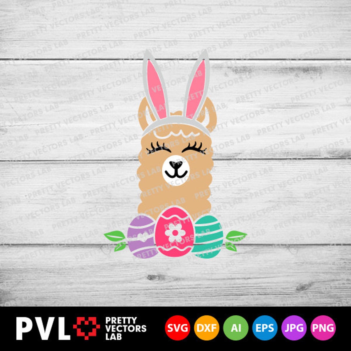 Easter Llama Svg Llama Face Svg Llama With Bunny Ears Svg | Etsy