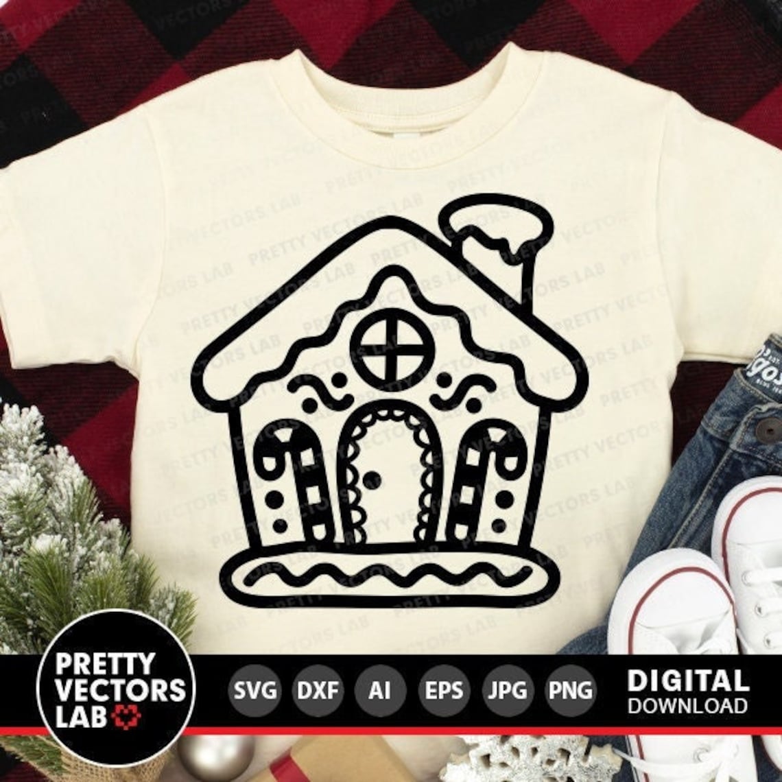 Gingerbread House Svg Christmas Svg Dxf Eps Png Ginger - Etsy